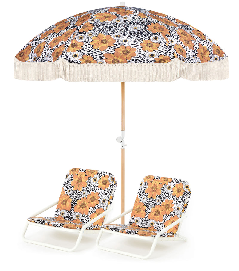 Beach Sets | Matching Beach Umbrella with Beach Chairs | Sunday Supply Co.