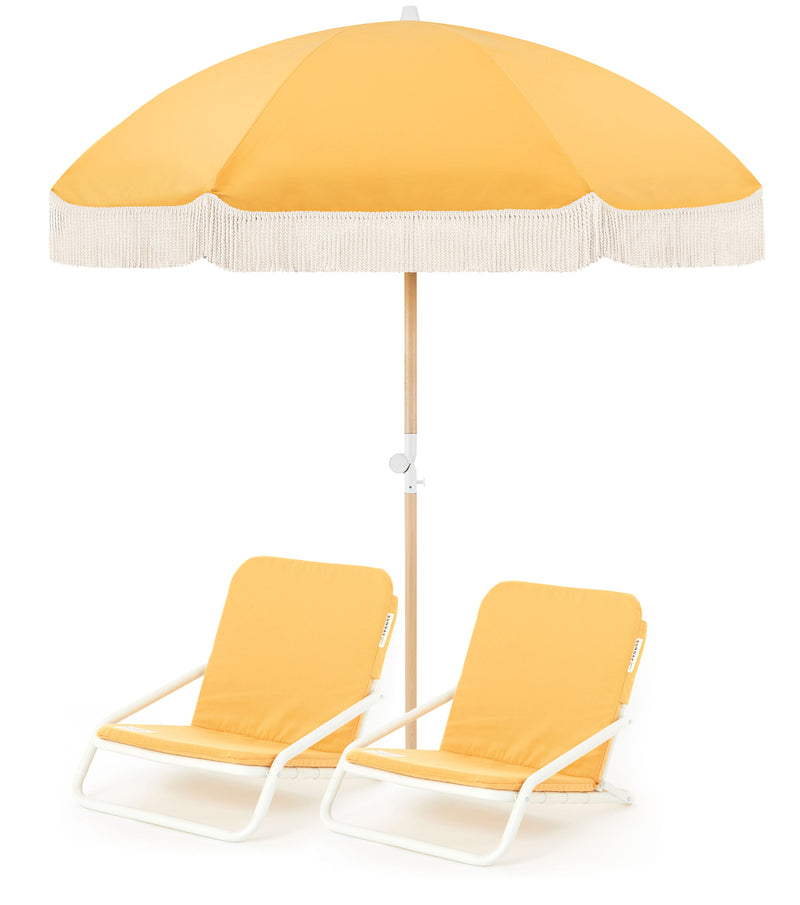 Beach Sets | Matching Beach Umbrella with Beach Chairs | Sunday Supply Co.