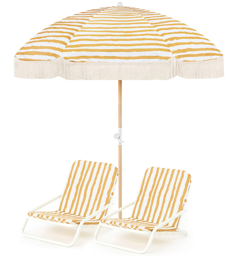 Beach Sets | Matching Beach Umbrella with Beach Chairs | Sunday Supply Co.